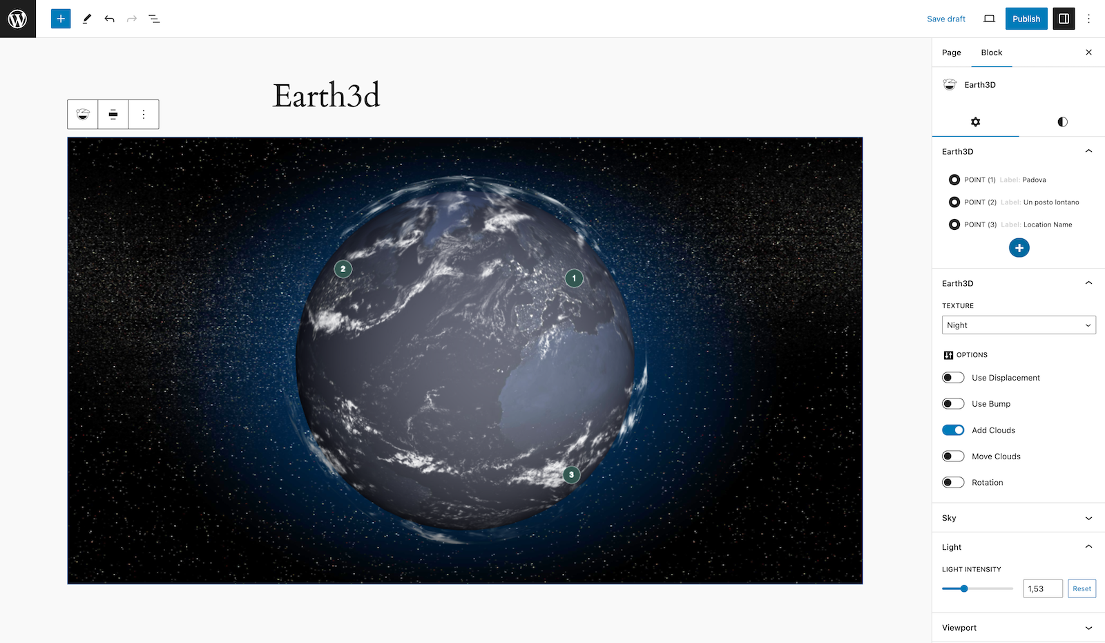 WP Earth 3D for Gutenberg & Elementor by WP3D | CodeCanyon